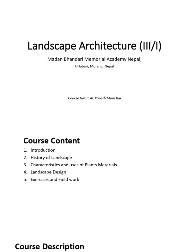 Elements and Benefits of Landscape Design | PDF | Landscape | Landscape ...