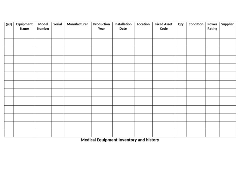 Inventory Sheet | PDF