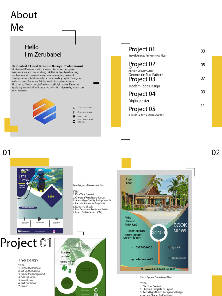 Graphic Design Projects Portfolio | PDF | Page Layout | Graphic Design