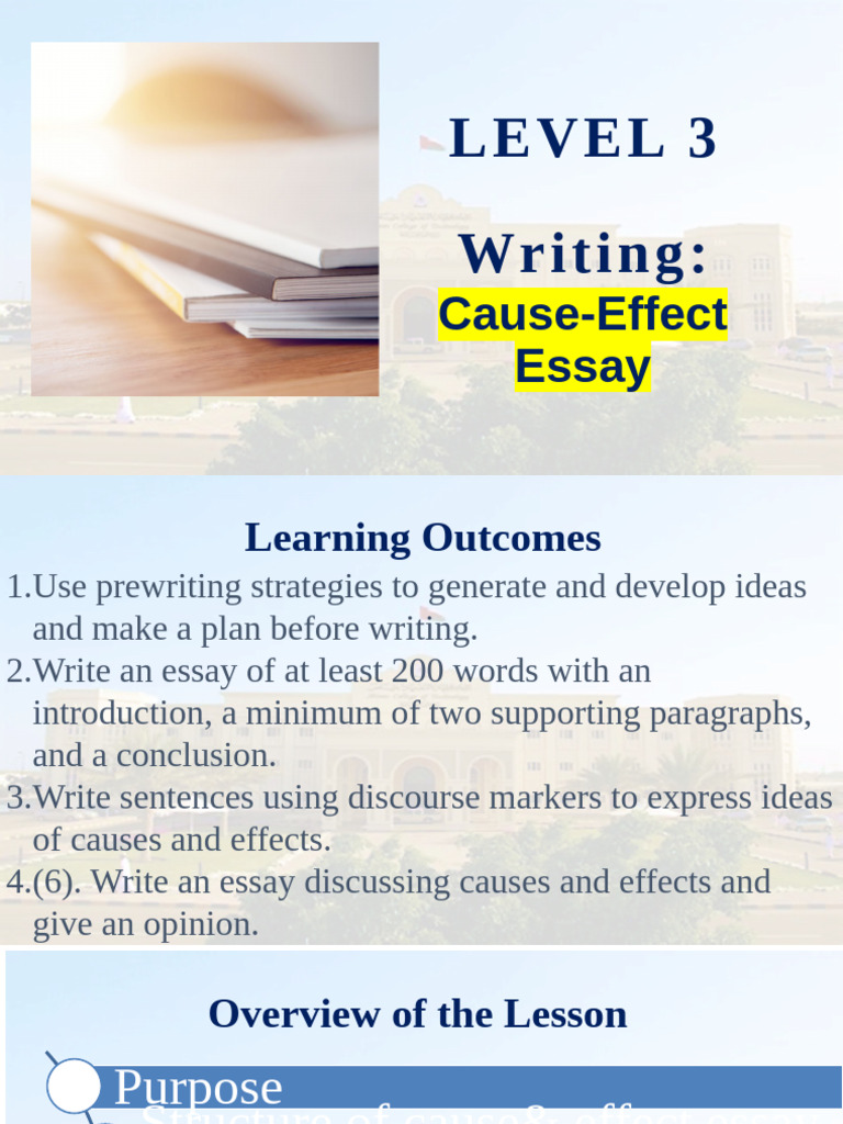 Cause-Effect Essay Writing Guide | PDF | Essays
