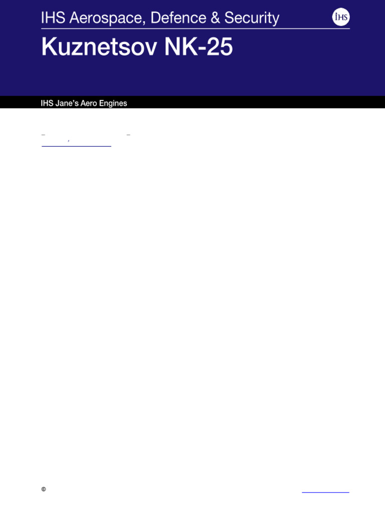 IHS Janes Aero Engines NK 25 - 147105110913052132 | PDF | Turbine ...