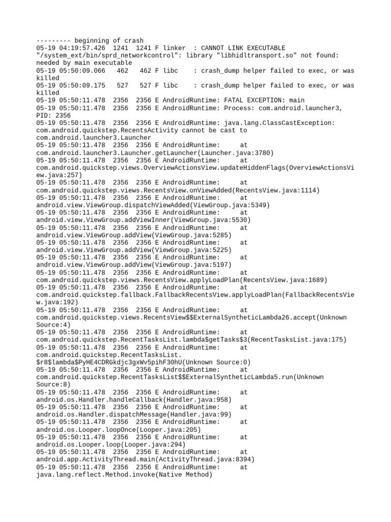 Standby Android Log 2025 0521 021816 | PDF | Robotics | Android (Robot)