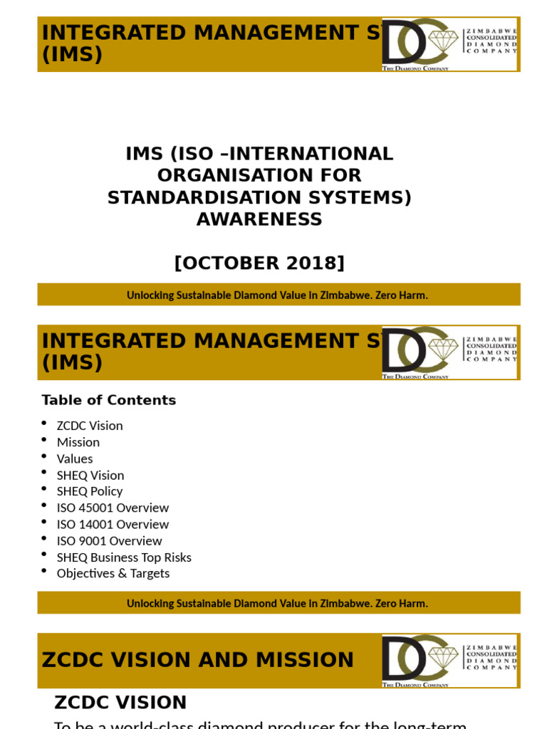 IMS PRESENTATION ROAD SHOW edited | PDF | Occupational Safety And Health | Safety