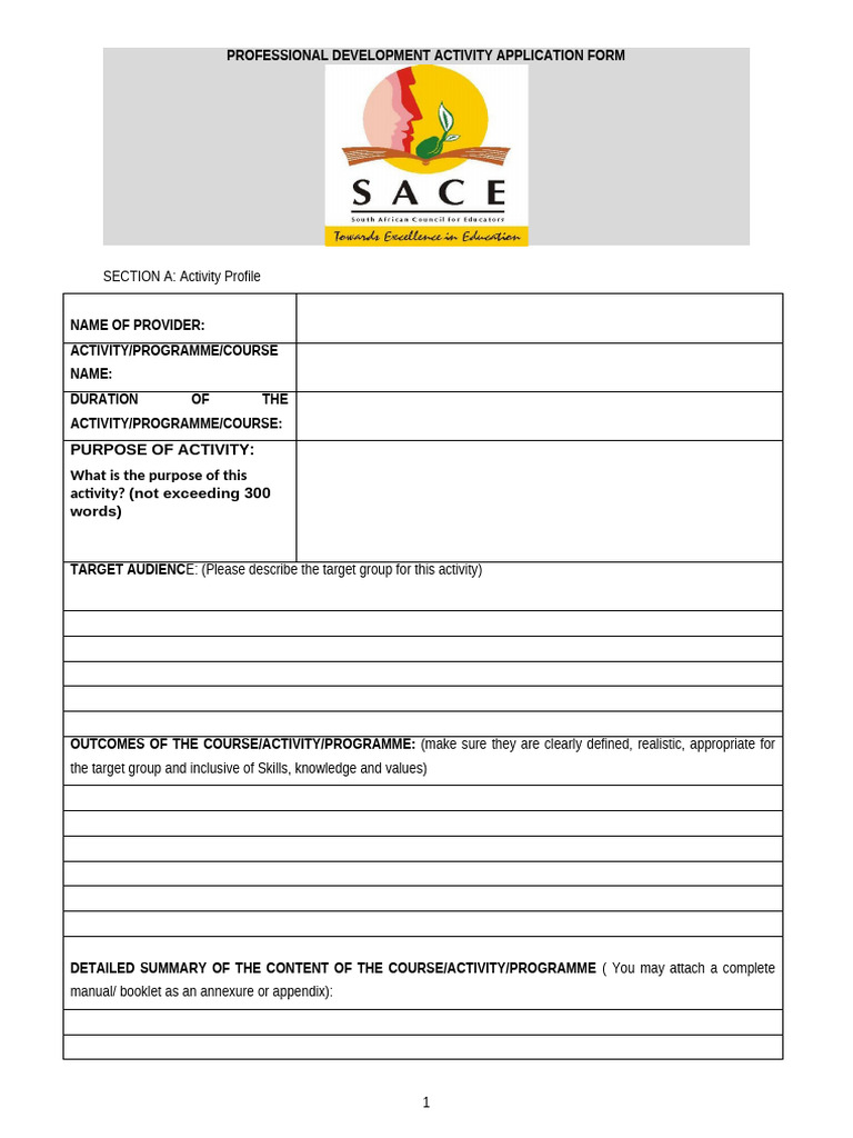 Sace 20679-2024!06!10-3 Professional Development Activity Application ...