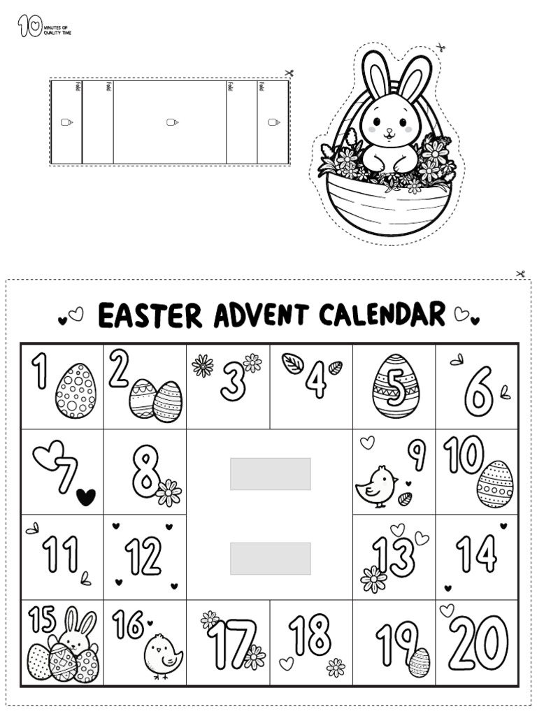 Easter Advent Calendar BW 1 | PDF