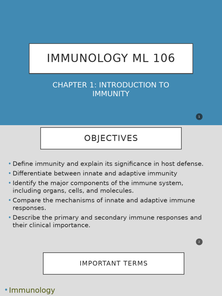 Unit 1 Introduction to Immunity | PDF | Immune System | T Helper Cell