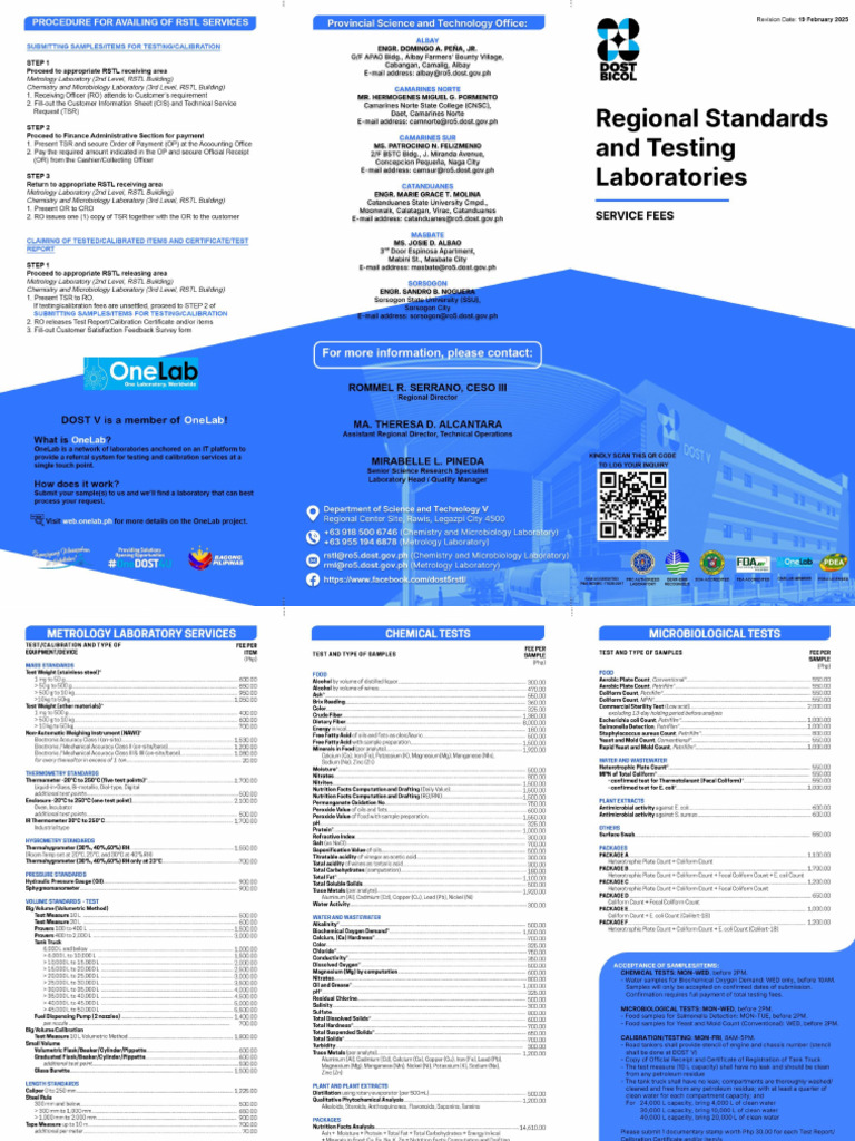 RSTL Brochure - RevDate 02-2025 | PDF