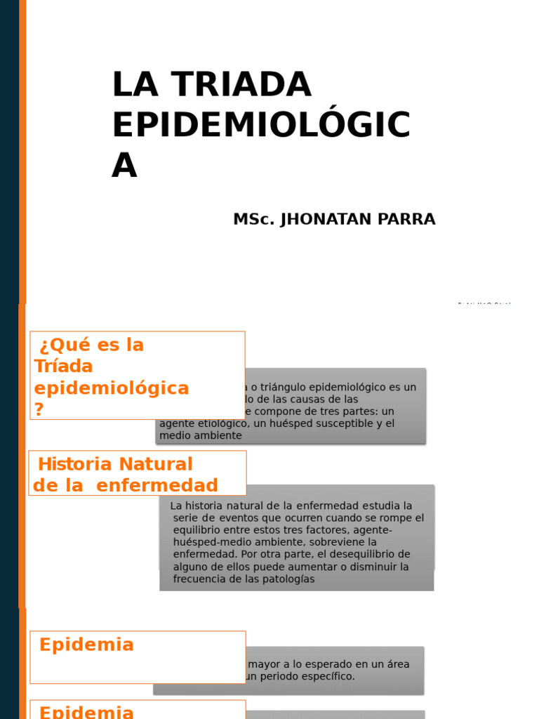 Triada Epidemiologica y Cadena Epidemiologica | PDF | Infección ...