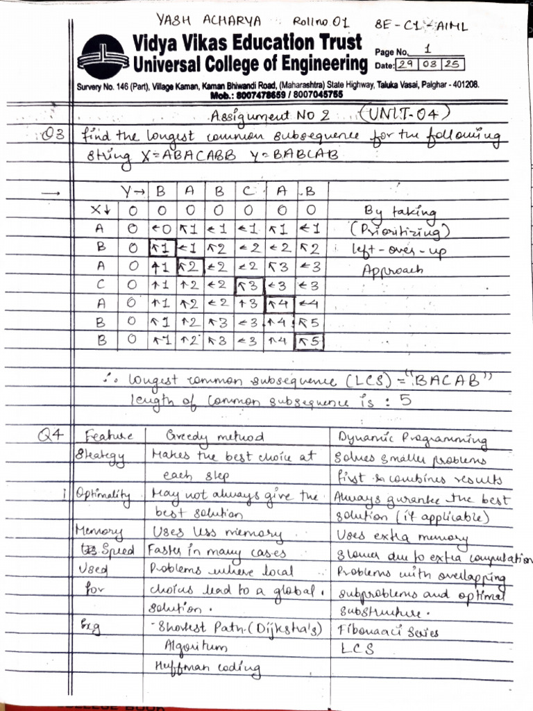 AOA Assignment02 Solution | PDF
