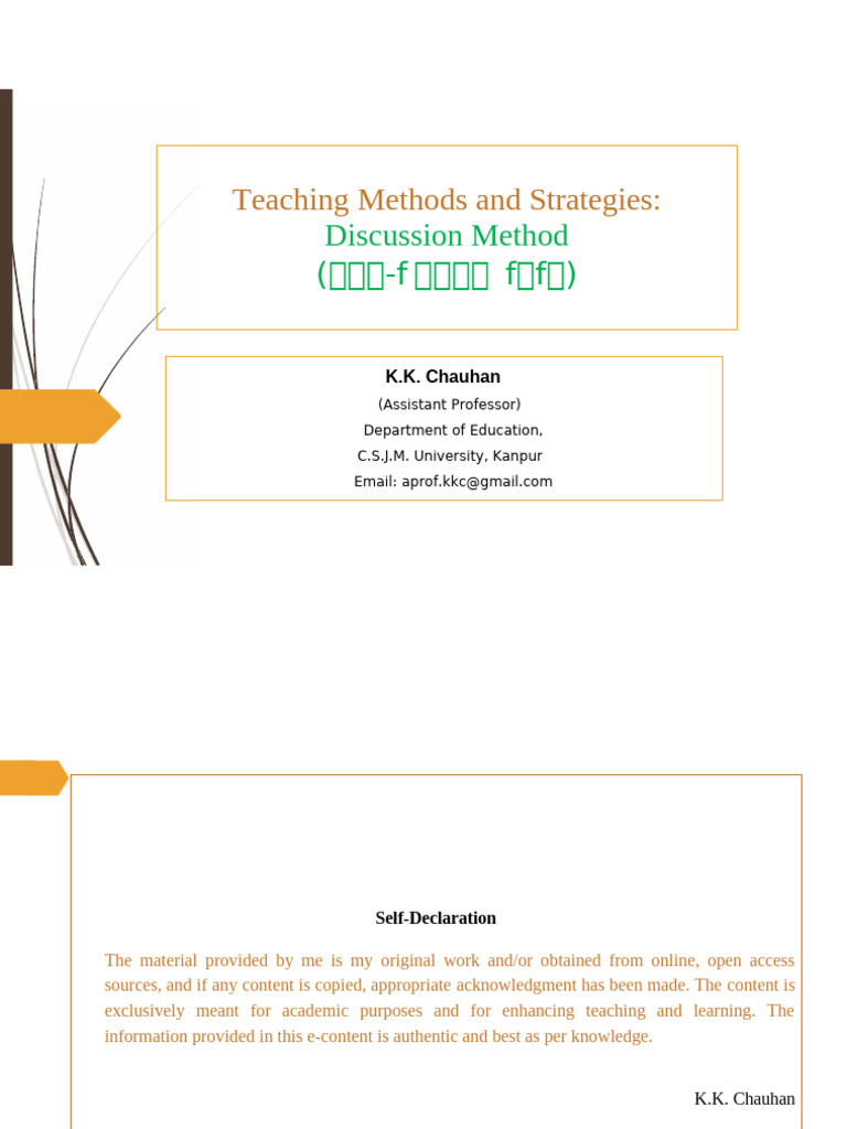 Teaching Methods and Strategies Discussion Method | PDF | Teaching Method | Teachers