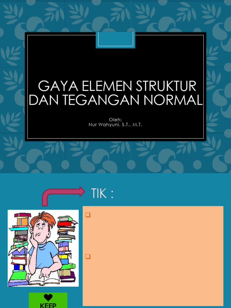 Materi Gaya Elemen Struktur Dan Tegangan Normal | PDF