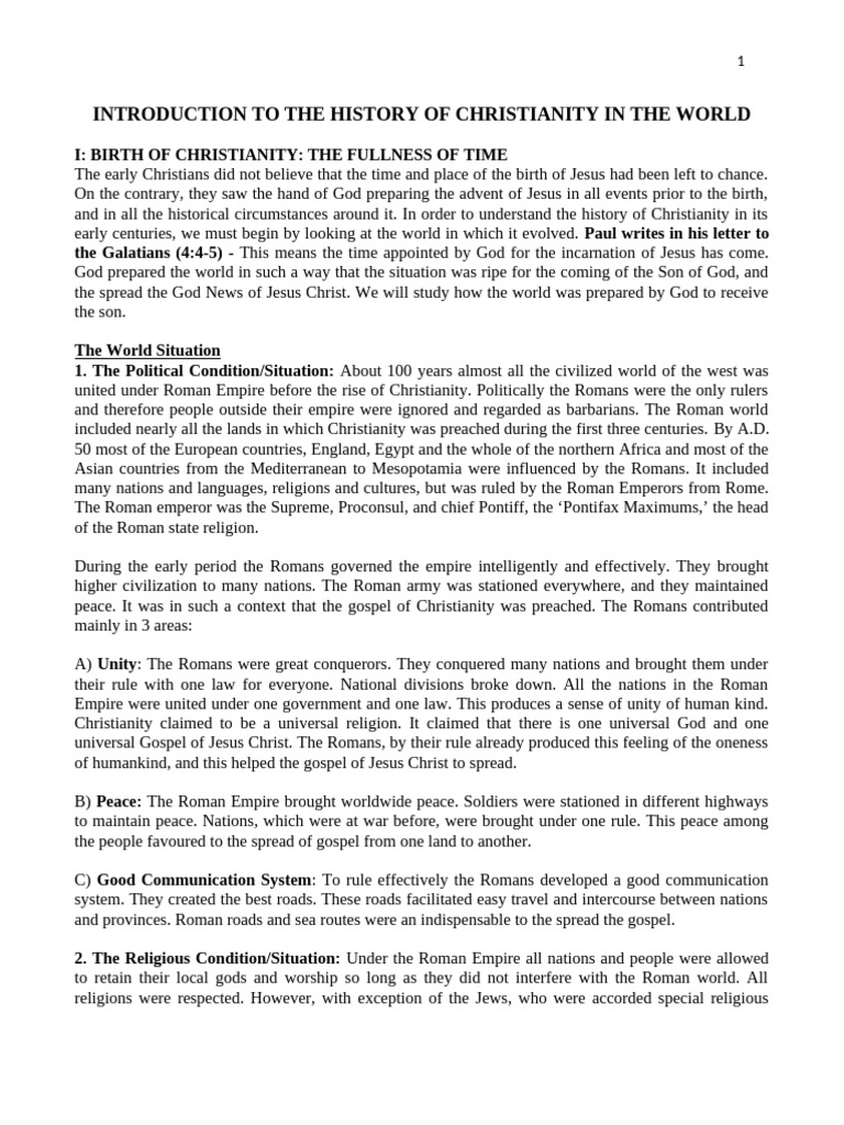 Intro To Christiantianity in The World | PDF | Elder (Christianity ...