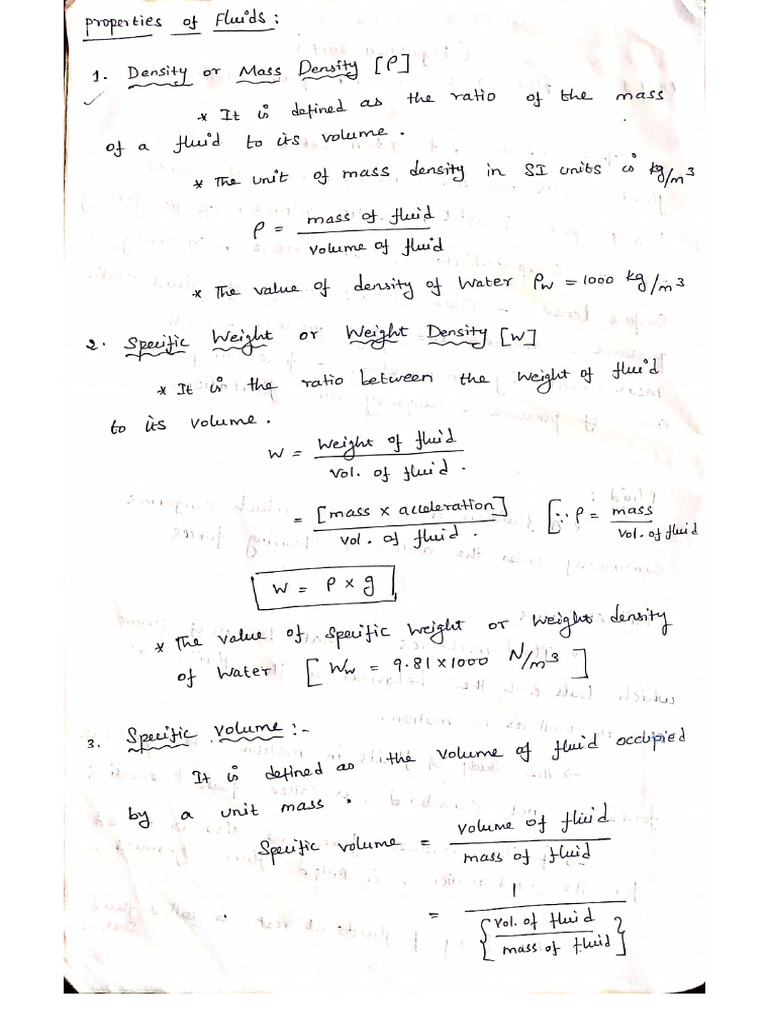 Fluid Mechanics Unit 1 Pdf