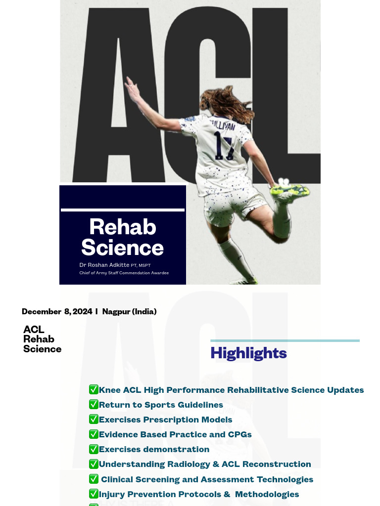 ACL Rehab Science Workshop Brochure Nagpur | PDF | Physical Therapy ...