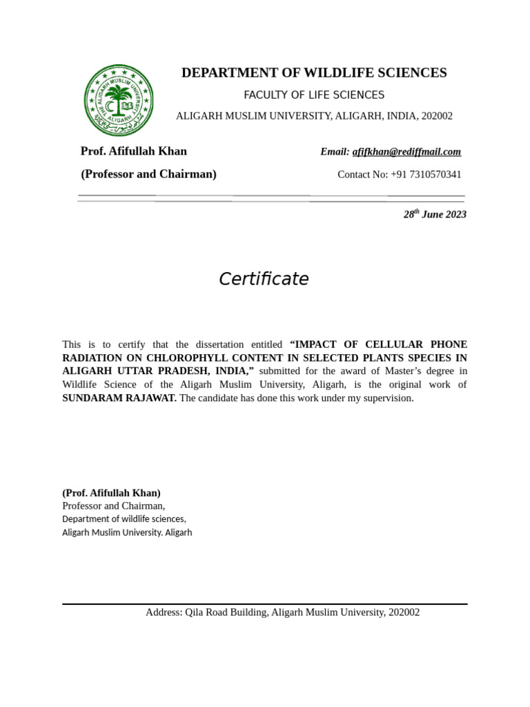 Cetificate of Dissertation | PDF