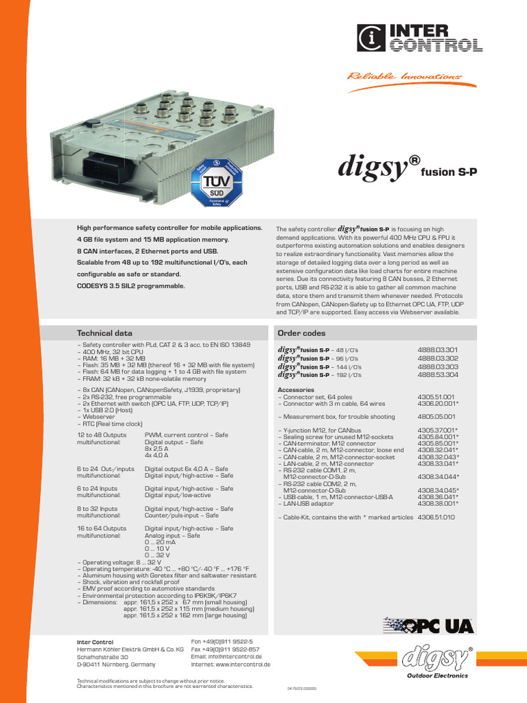 Digsy Fusion S-P EN 04-75083-010000 | PDF | Computer Engineering | Computer Hardware