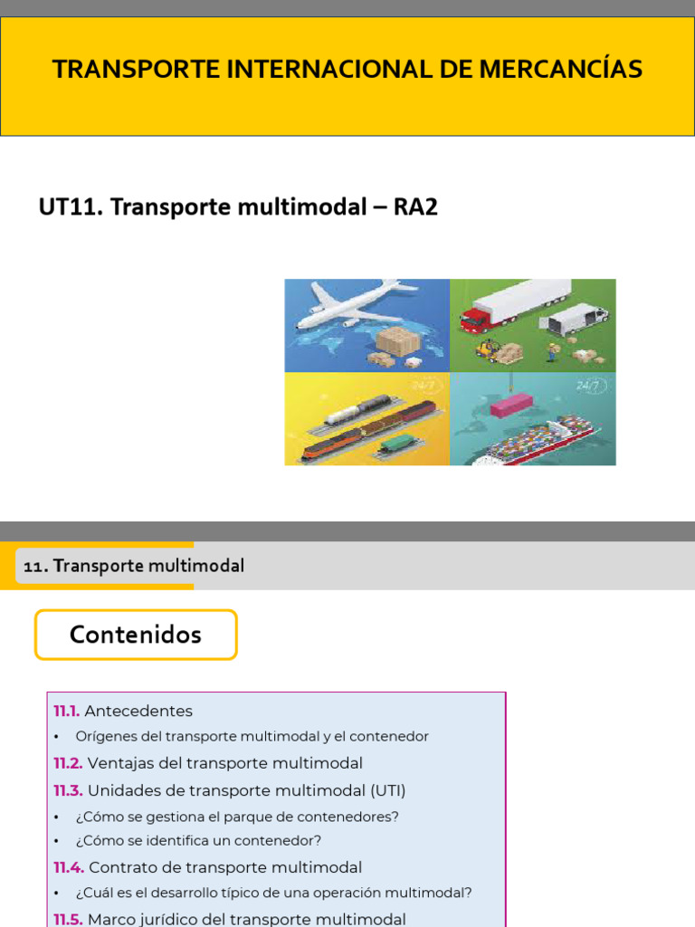 UT11. Transporte Multimodal | PDF | Transporte Intermodal de Carga | Transporte