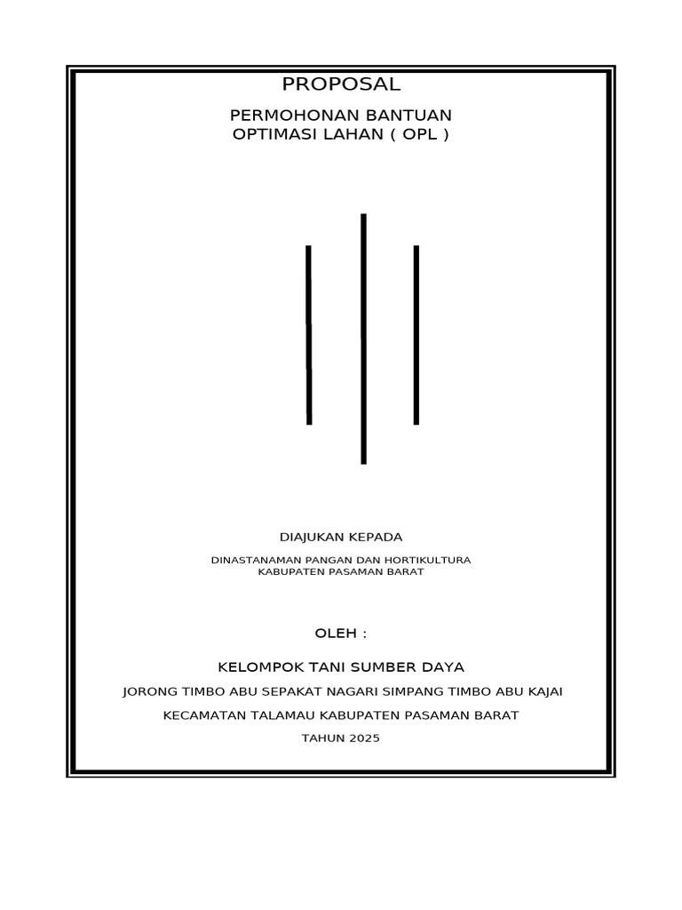 Proposal Opl Sumber Daya | PDF