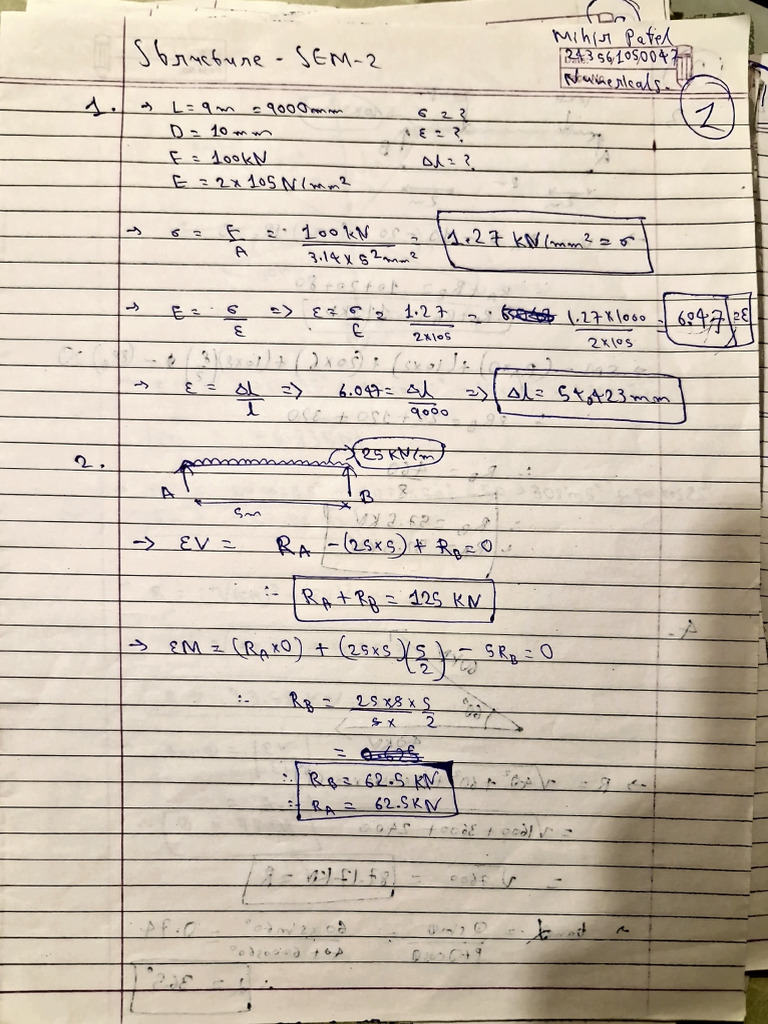 Structure Assignment Numericals | PDF