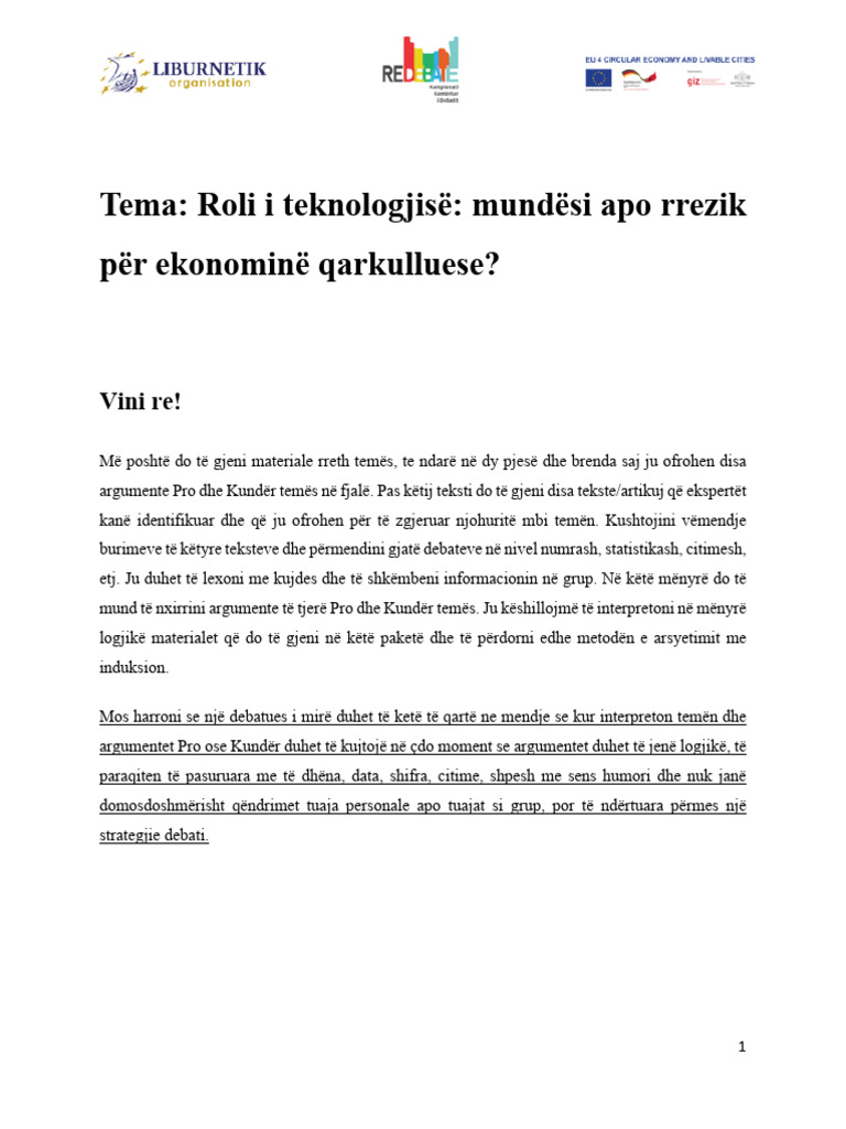 Paketa 3. Roli I Teknologjise Mundesi Apo Rrezik Per EQ | PDF