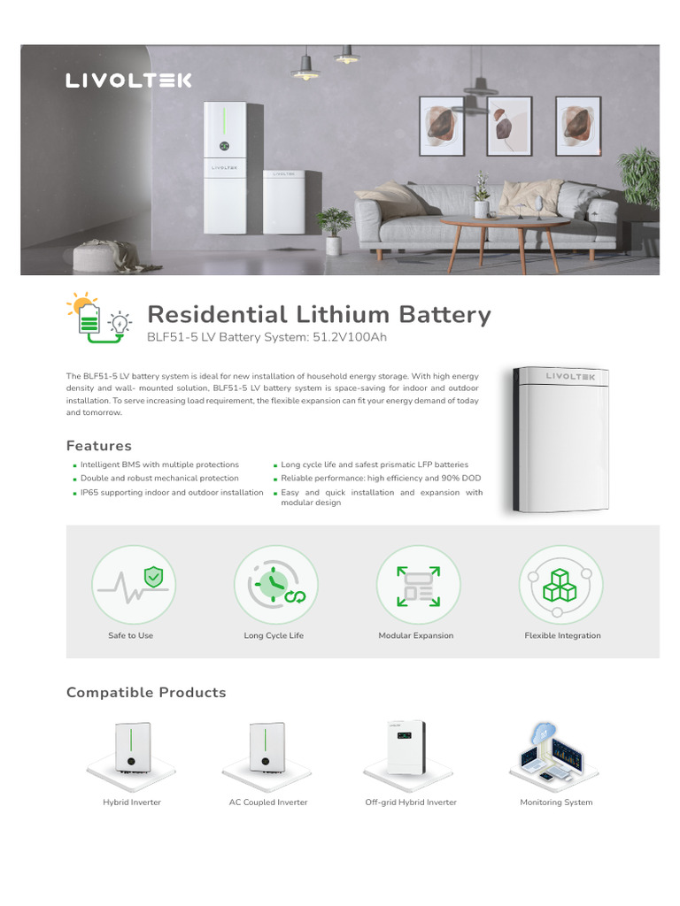 5-Residential Lithium Battery BLF | PDF | Lithium Ion Battery | Energy Technology