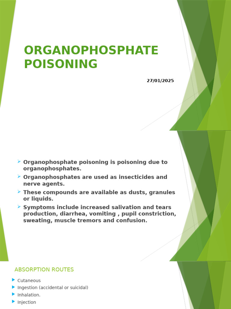 Organophosphate Poisoning | PDF | Clinical Medicine | Medical Specialties