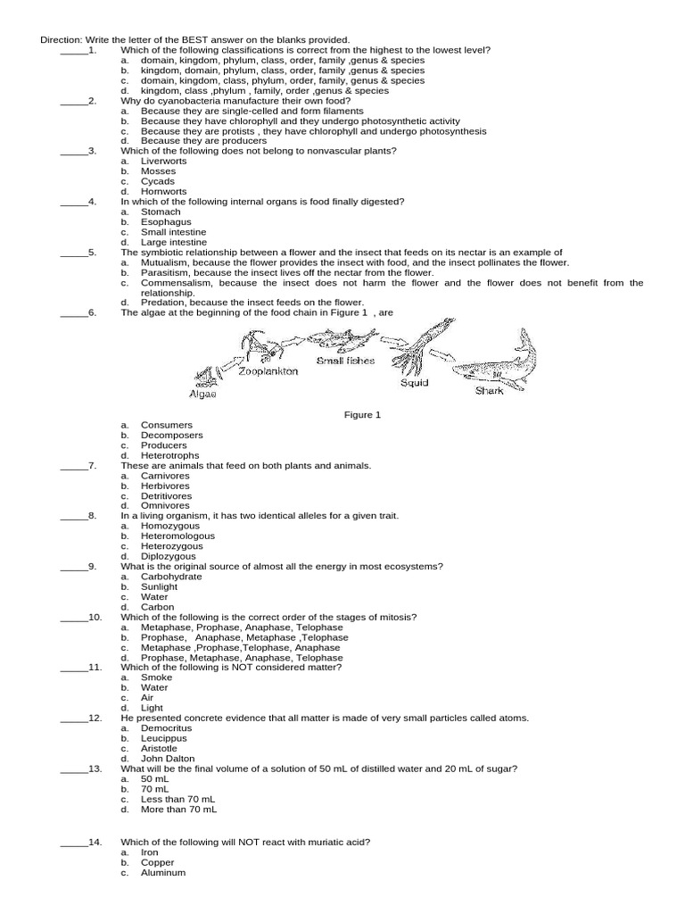 Diagnostic Test in Science Grade 8 With Answer Key | PDF | Meteoroid ...