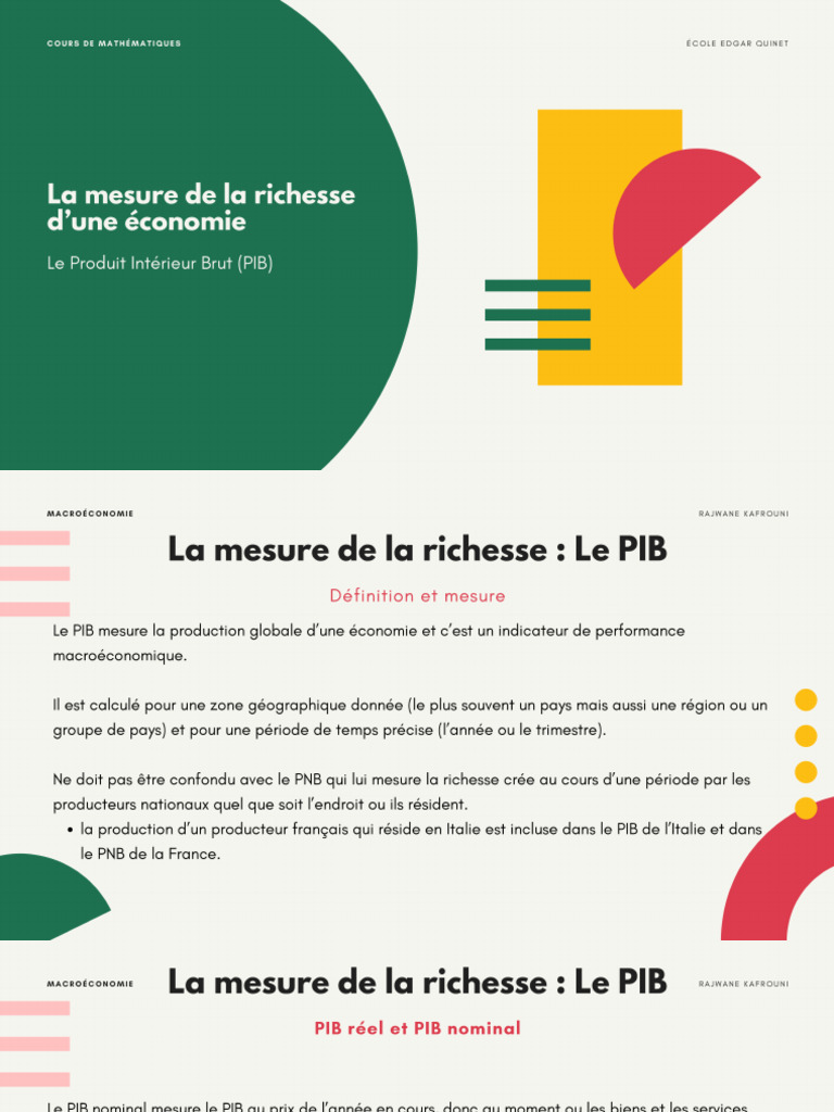 Macroéconomie_Le PIB | PDF