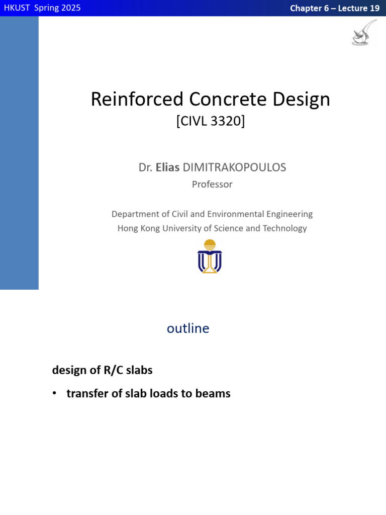 Lec19 CIVL3320 2025 Slabs | PDF | Beam (Structure) | Applied And Interdisciplinary Physics