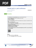 Past Simple Vs Past Continuous British English Student B1 B2 | PDF