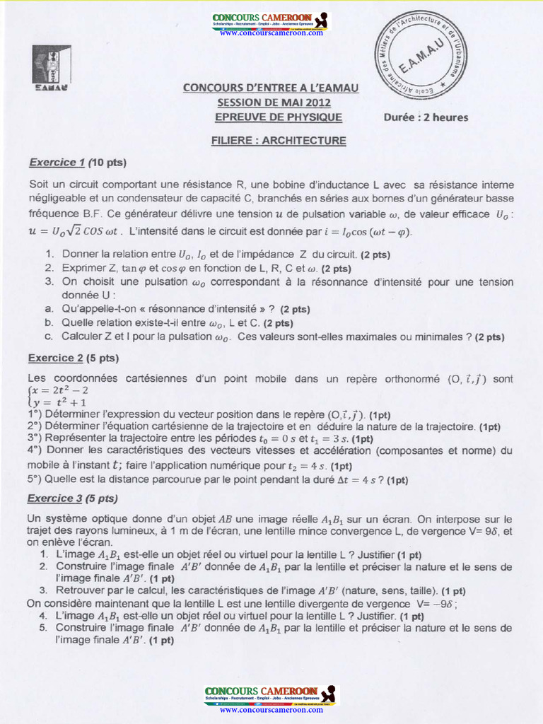 Physiquue Eamau Architecture 2012 | PDF