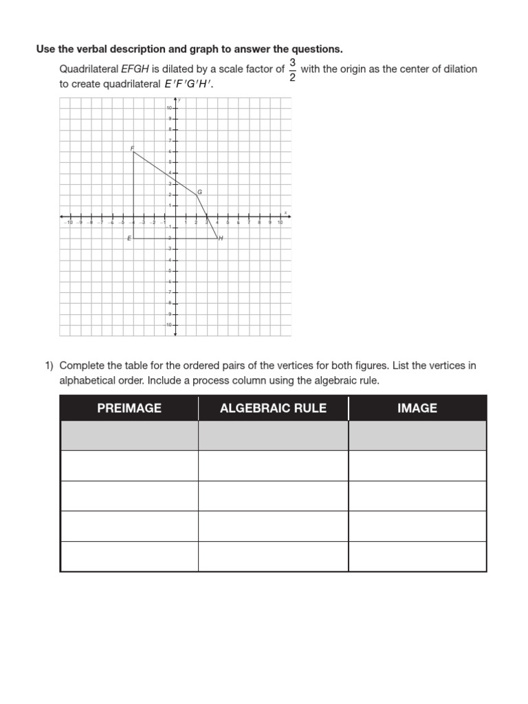 U6 L7 Dilations | PDF | Triangle | Vertex (Geometry)