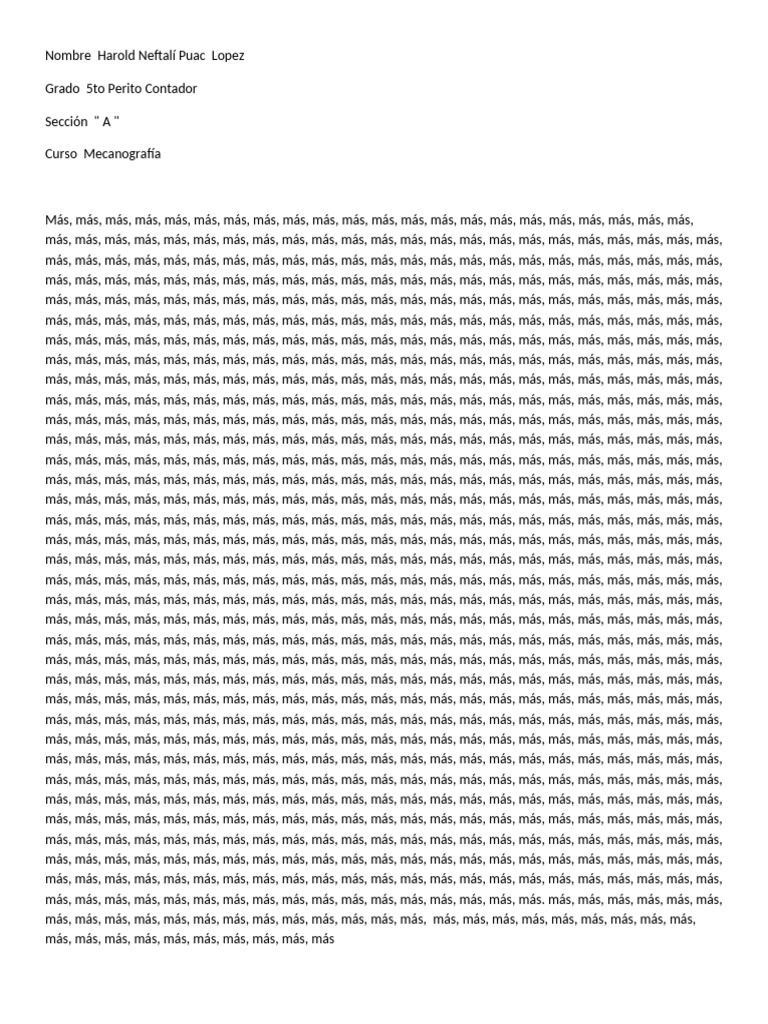 Nombre Harold Neftalí Puac Lopez | PDF