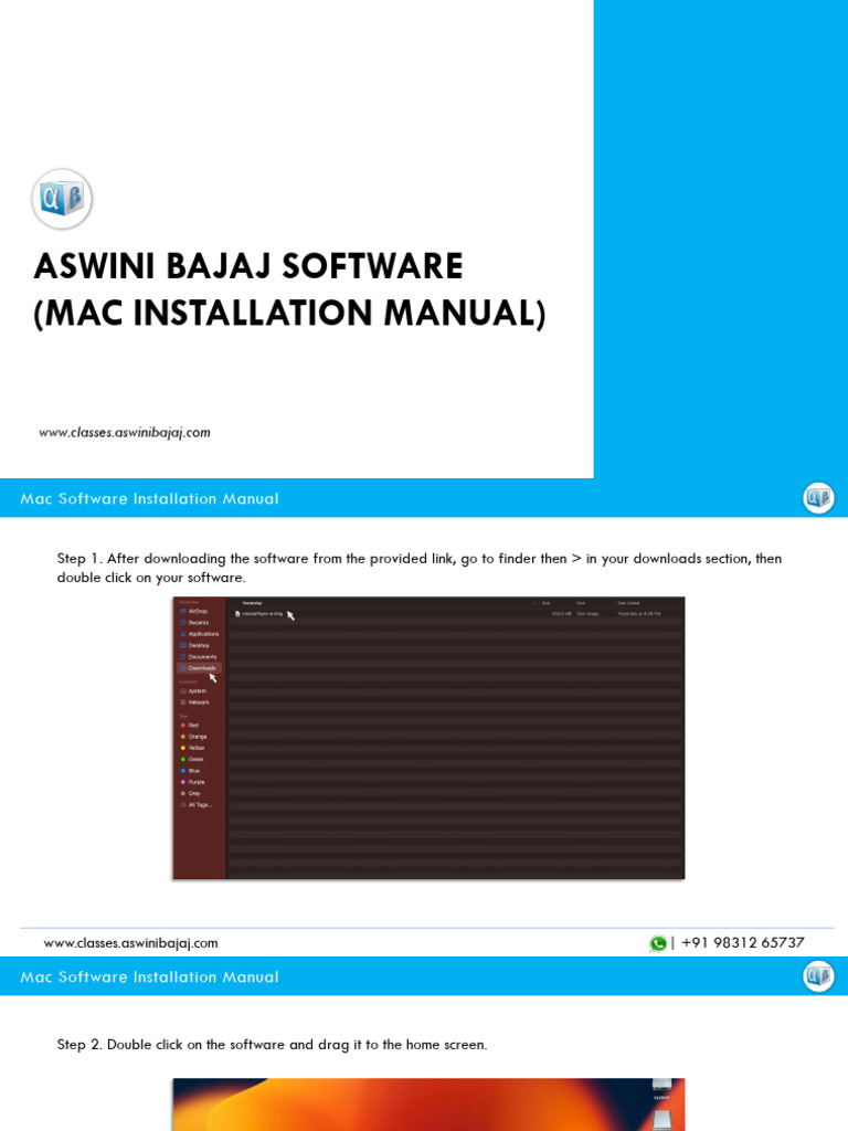 Mac Software Installation Manual_2024 | PDF