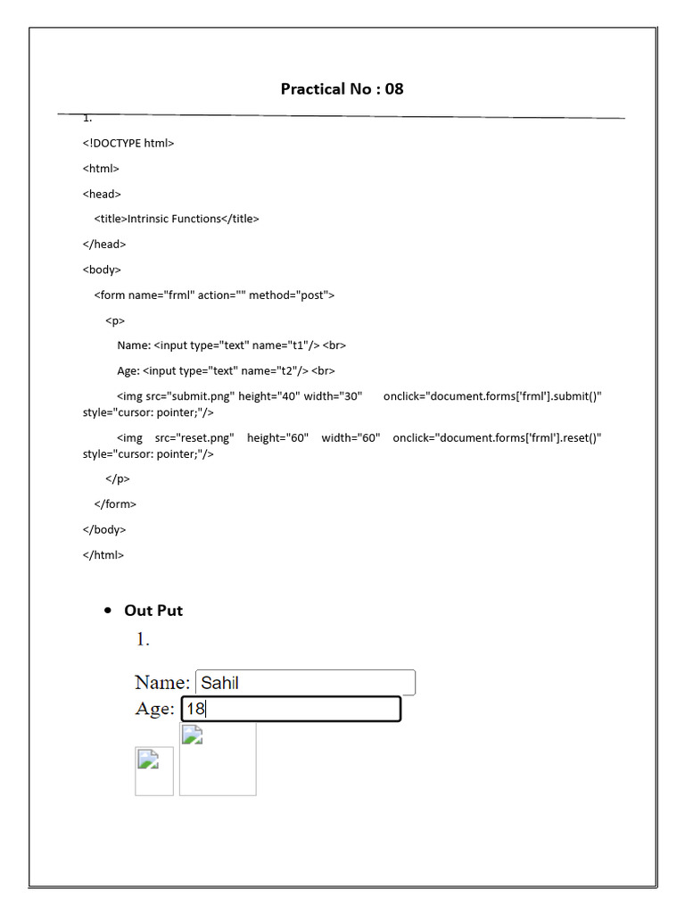 JS Practical 08 | PDF