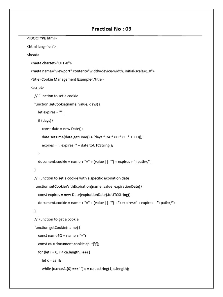JS Practical 09 | PDF