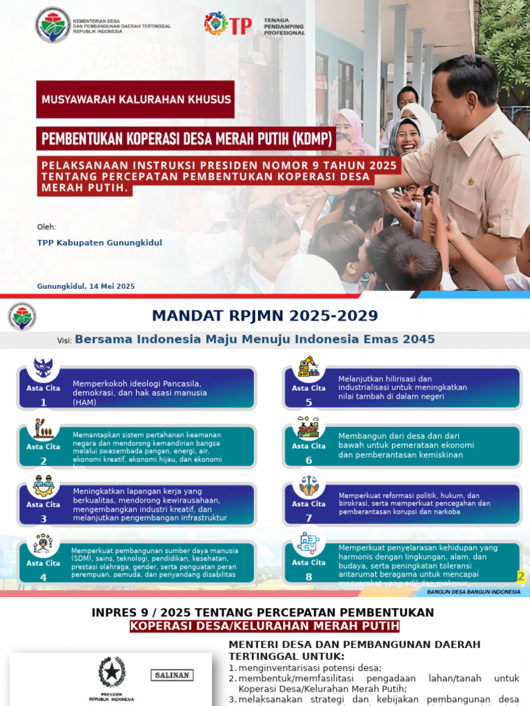 Sosialisasi Inpres Koperasi Desa Merah Putih | PDF