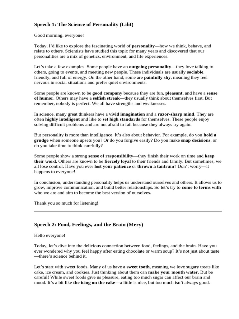 Speeches | PDF | Science | Creativity