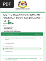 Penilaian Kefahaman Program Transformasi Minda 2025 (PTM) | PDF