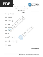 Grade 8 Maths Revision Paper 2025 | PDF | Mathematics