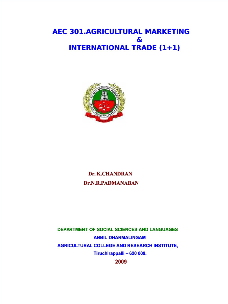 AEC 301 - Full T.M. 1 - Agri Junction | PDF | Utility | Economic Surplus