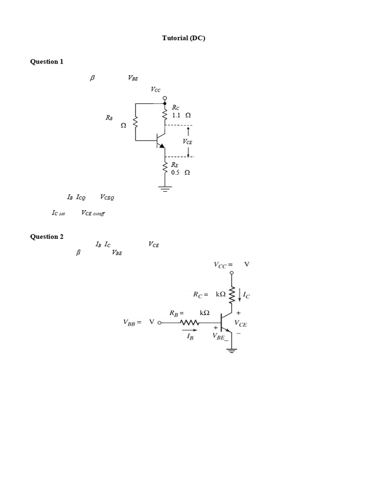 Tutorial 2 (DC) | PDF