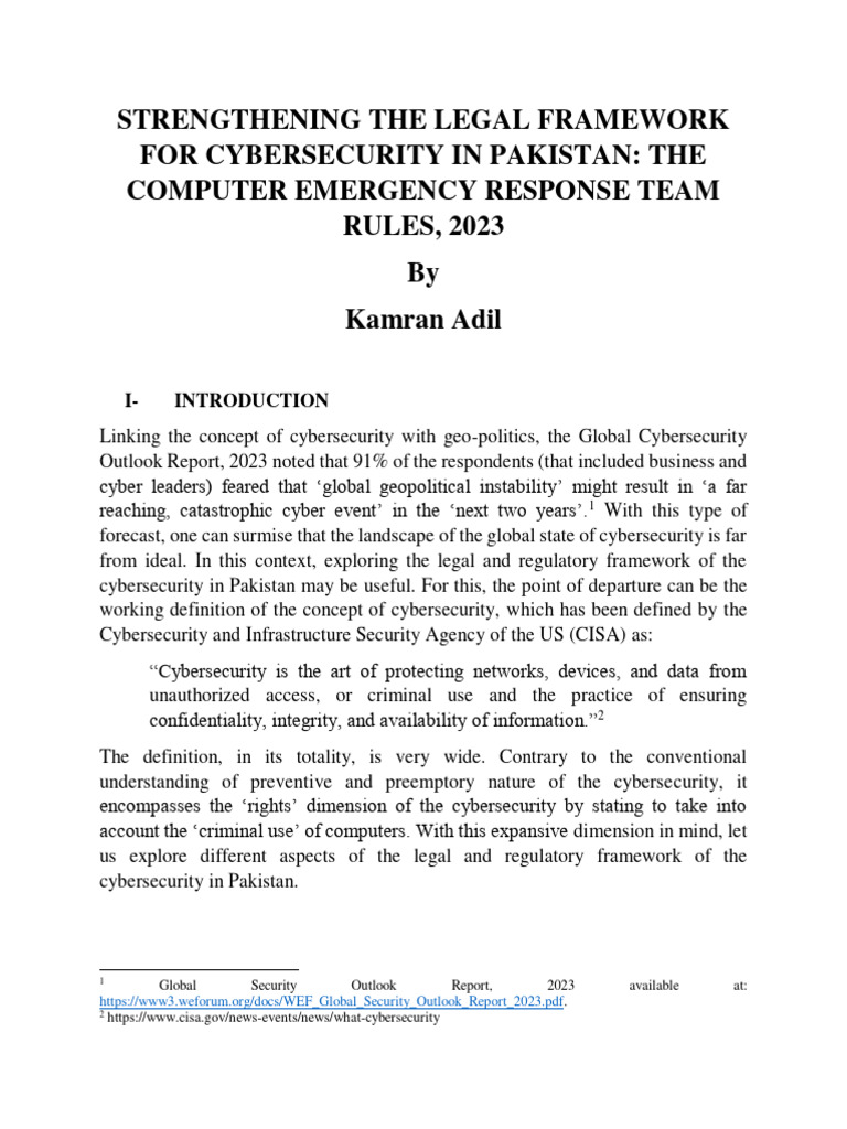 STRENGTHENING_THE_LEGAL_FRAMEWORK_FOR_CY | PDF | Computer Security | Security