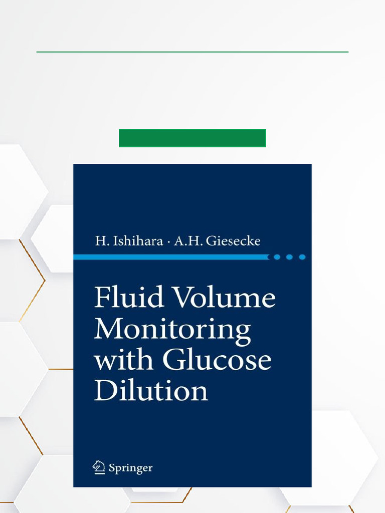 Hurry Download Fluid Volume Monitoring With Glucose Dilution, 1st ...