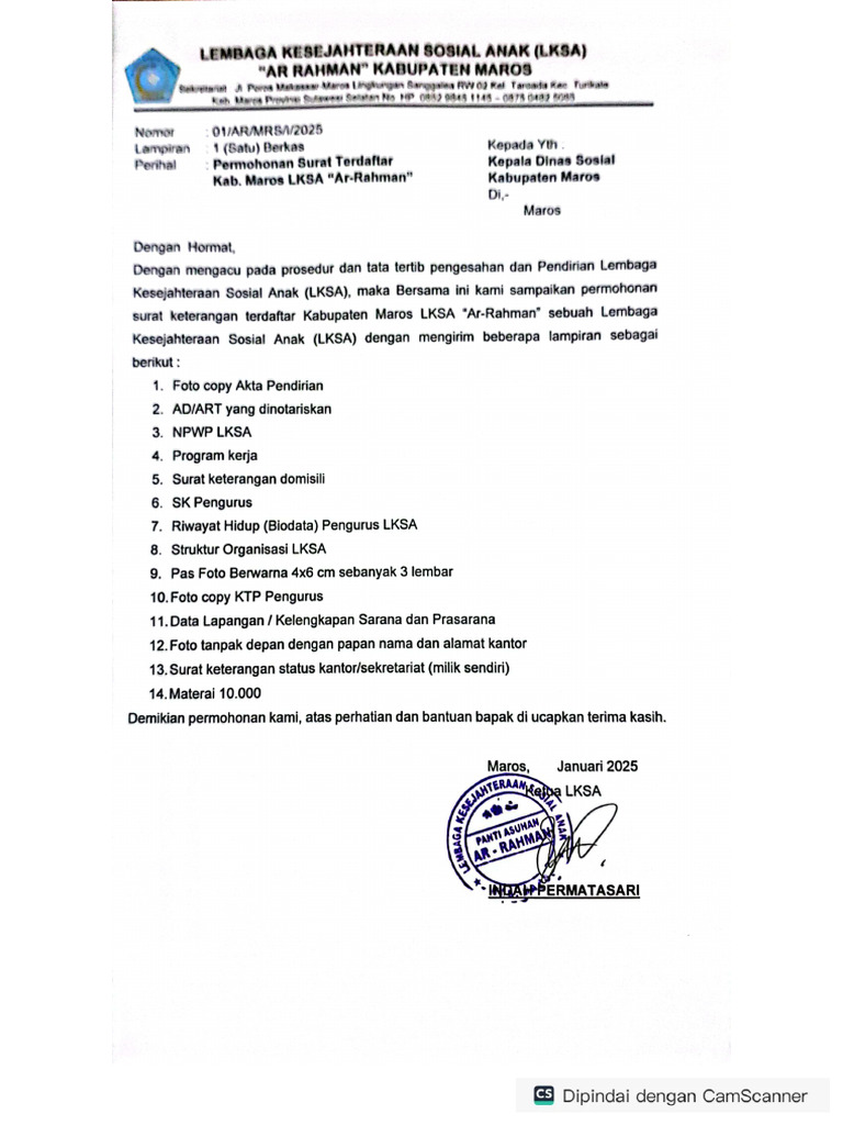 Surat Pengajuan SKT | PDF