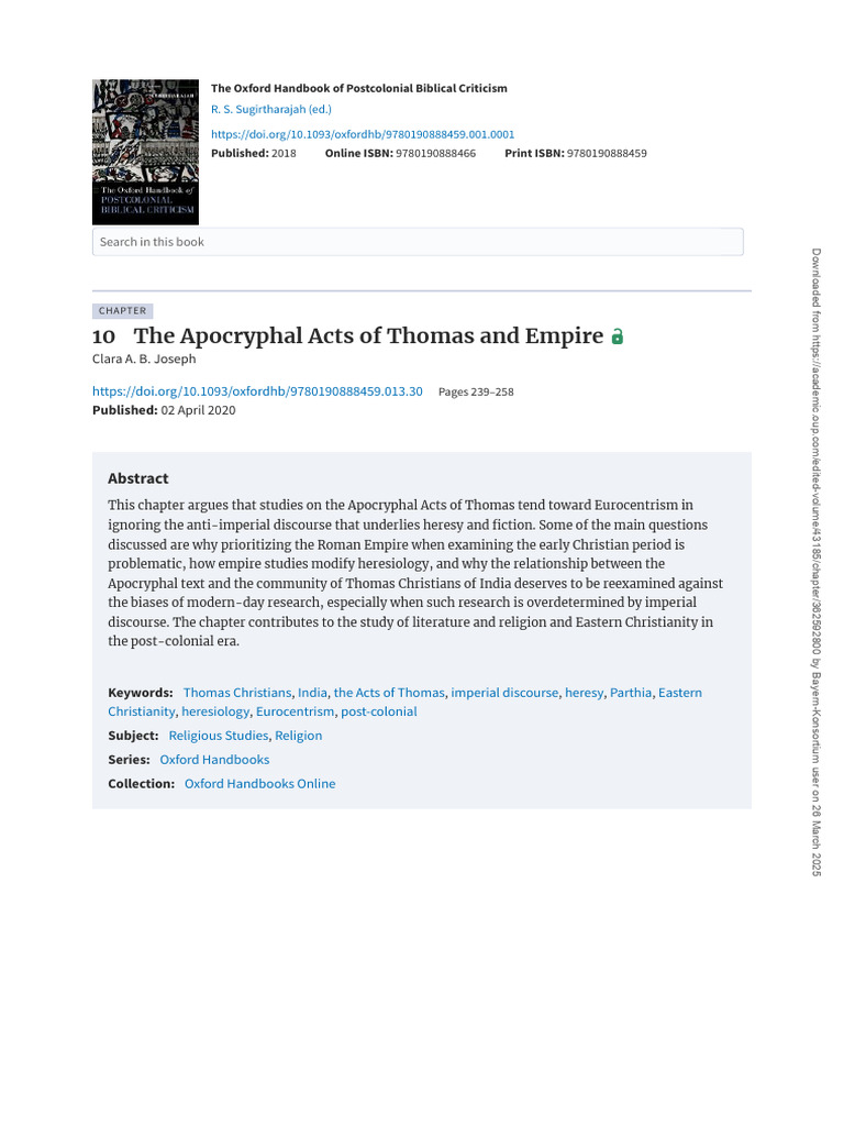 10 The Apocryphal Acts of Thomas and Empire | PDF | Apocrypha ...