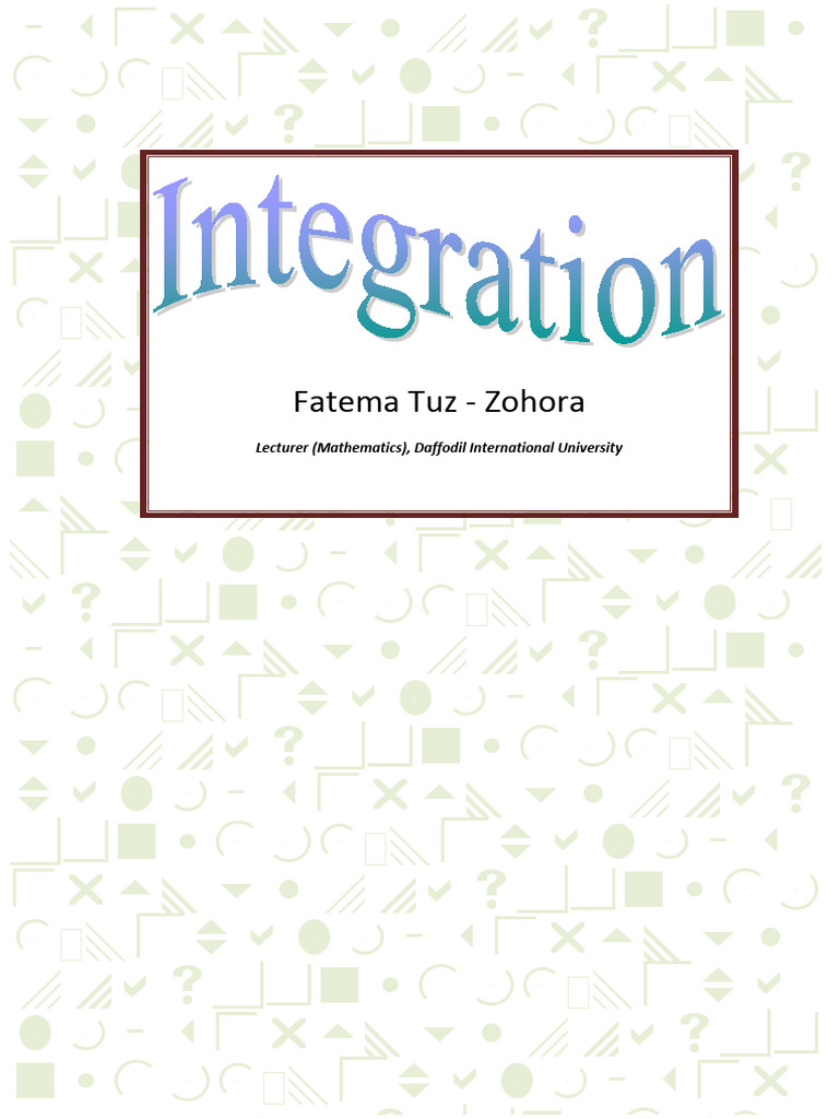Integration Sheet 1 (As) | PDF | Integral | Mathematical Physics