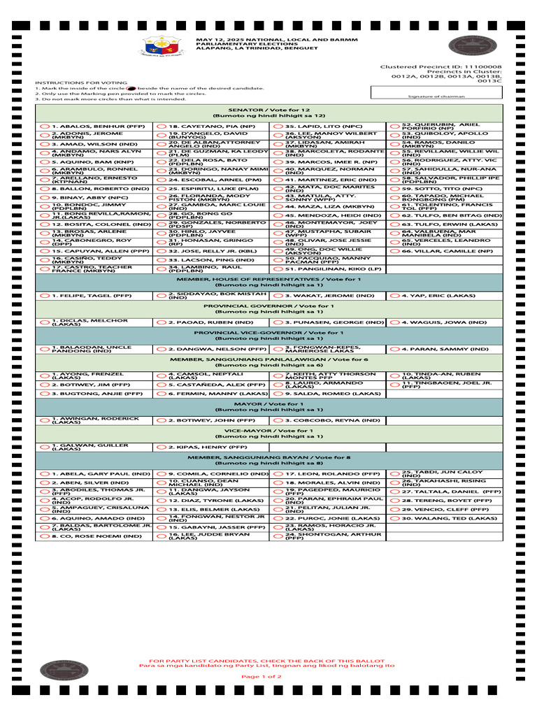 La Trinidad | PDF | Philippines | Political Parties