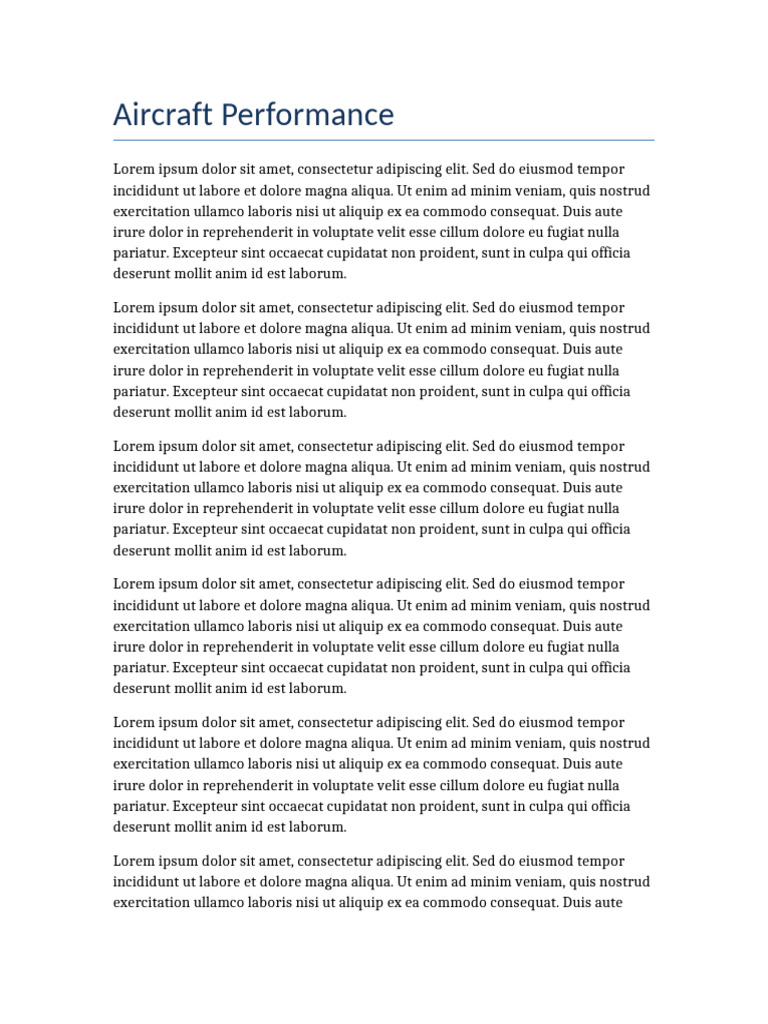 1 Aircraft Performance | PDF