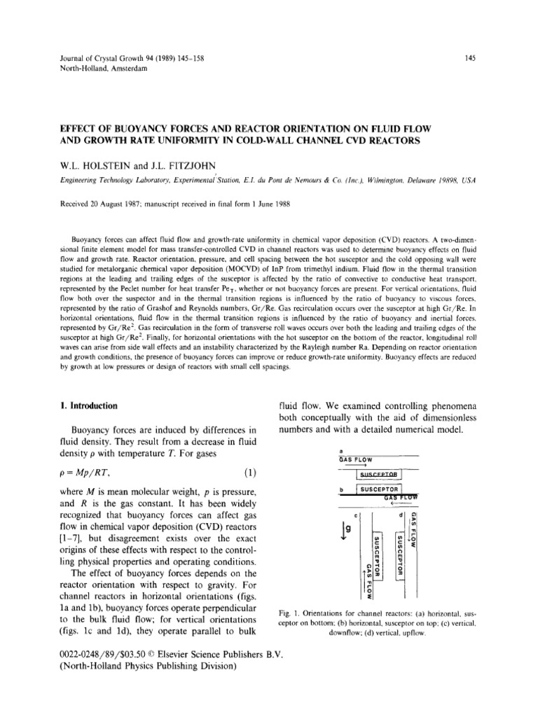 Effect of Buoyancy Forces and Reactor Orientation On Fluid Flow and Growth Rate Uniformity in ...